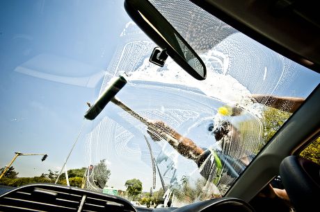 Windscreen Washers Traffic Lights Pretoria South Editorial Stock Photo ...