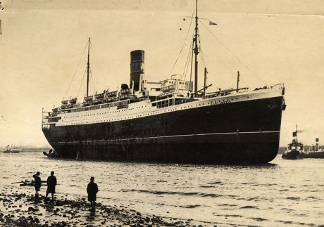 Cunard Liner Rms Lancastria Aground Mersey Editorial Stock Photo ...