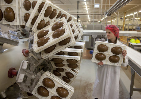 __COUNT__ Chocolate Easter egg production at Thorntons factory ...