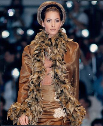 Fashion Model Christy Turlington On Catwalk Editorial Stock Photo ...