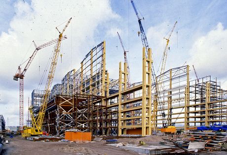 Devonshire Dock Hall Under Construction 1982 Editorial Stock Photo ...