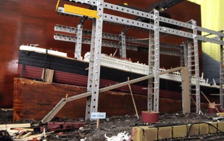 Model Showing Titanic Being Built Editorial Stock Photo - Stock Image ...