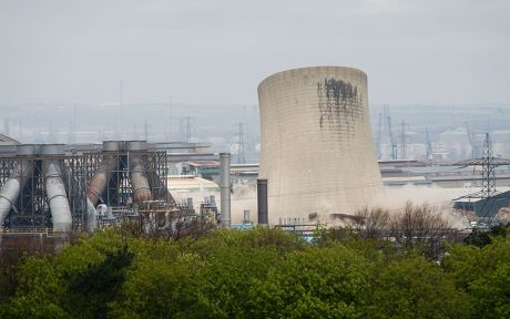 Cooling tower and Chimney stack demolished at Wilton International near ...