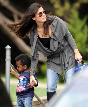 Sandra Bullock Son Louis Bardo Bullock Editorial Stock Photo - Stock ...