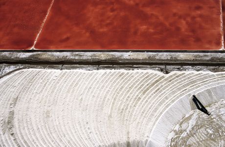 Aerial photographs of salt beds in Camargue, France - 28 Mar 2012 Stock ...