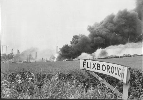 Flixborough Road Sign Factory Background After Editorial Stock Photo ...