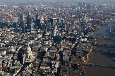Aerial View London Skyline Looking West Editorial Stock Photo - Stock ...