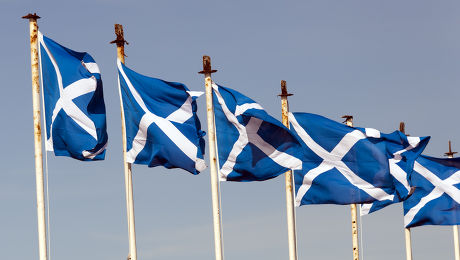 Row Saltires Scotlands National Flag Editorial Stock Photo - Stock ...