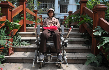 Old Man Invent Special Wheelchair Which Editorial Stock Photo - Stock ...