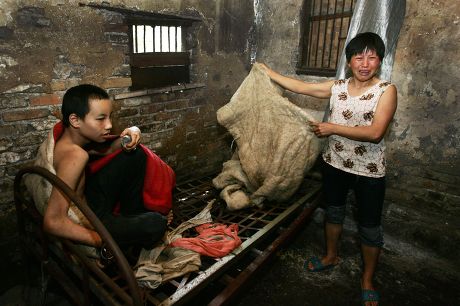 Li Shiying Her Chained 15yearold Son Editorial Stock Photo - Stock ...