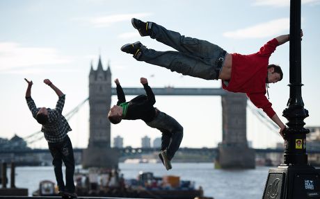 __COUNT__ Parkour free running group '3RUN' perform stunts to raise ...
