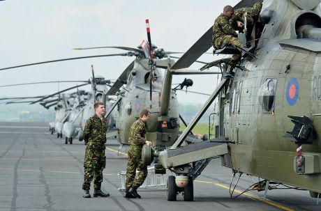 Raf Helicopters Prepare Triservice Flypast Over Editorial Stock Photo ...