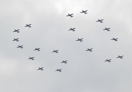 Raf Planes Formation Number 60 Fly Editorial Stock Photo - Stock Image ...