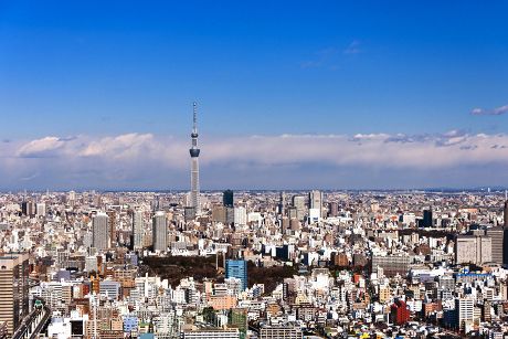 Areal view of Tokyo Sky Tree, Japan - 09 Feb 2012 Stock Pictures ...