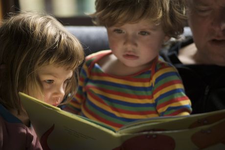Model Released Children Reading Book Adult Editorial Stock Photo ...