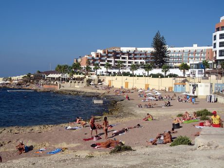 Bugibba Beach Malta Editorial Stock Photo - Stock Image | Shutterstock