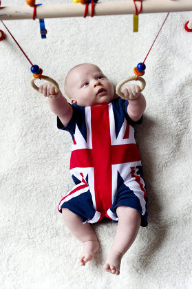 Model Released Baby Wearing Union Jack Editorial Stock Photo - Stock ...