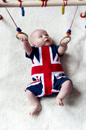 Model Released Baby Wearing Union Jack Editorial Stock Photo - Stock ...