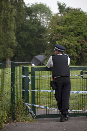 Police Officer Guarding Entrance Field Woodford Editorial Stock Photo ...