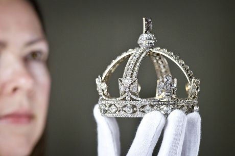 Small Diamond Crown Worn By Queen Editorial Stock Photo - Stock Image ...