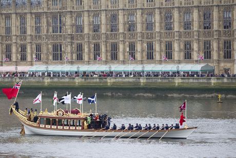 Gloriana Queens Royal Row Barge Opposite Editorial Stock Photo - Stock ...