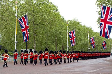 Soldiers Household Division March Trooping Colour Editorial Stock Photo ...