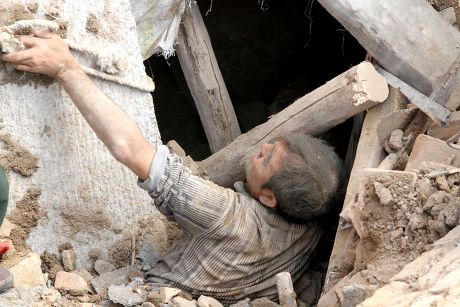 Yiburaymu Trapped Under Debris His Demolished Editorial Stock Photo ...