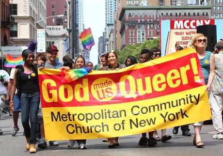 Marchers Gay Pride Parade New York Editorial Stock Photo - Stock Image ...