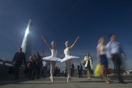 English National Ballet perform on London Bridge to celebrate their new ...