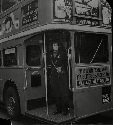 London Bus Conductor Katherine Wilkinson On Editorial Stock Photo ...