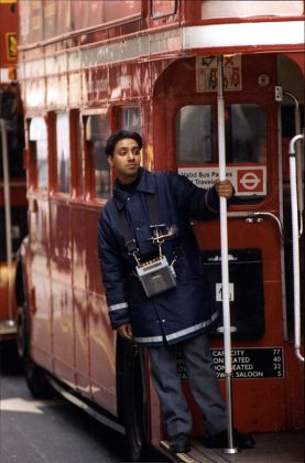 London Bus Conductor On Routemaster Bus Editorial Stock Photo - Stock ...