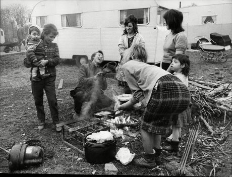 Old Time Gypsies Their Caravans Gypsy Editorial Stock Photo - Stock ...