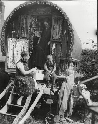 Old Time Gypsies Their Caravans Gypsy Editorial Stock Photo - Stock ...
