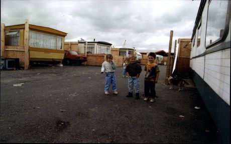 Gypsies Their Caravans Gypsy Children Outside Editorial Stock Photo ...