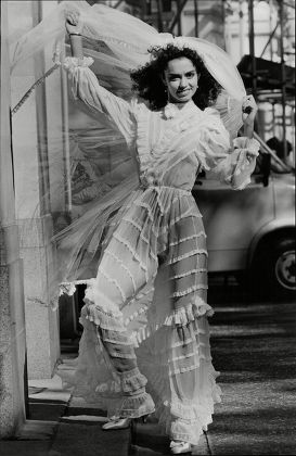 Model Paula Etherington Wearing Seethrough Wedding Editorial Stock ...