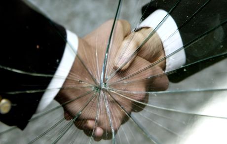 Gentlemans Handshake Picture Broken Frame Editorial Stock Photo - Stock ...