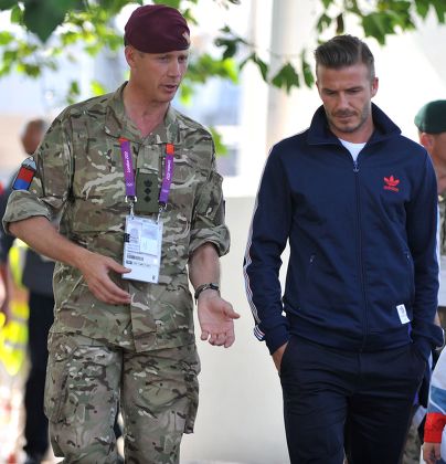 David Beckham Visits Soldiers Providing Security Editorial Stock Photo ...
