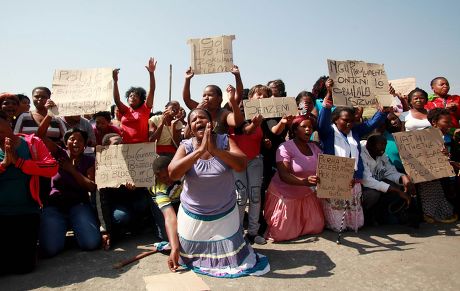 Women Protest Support Mine Workers Editorial Stock Photo - Stock Image ...