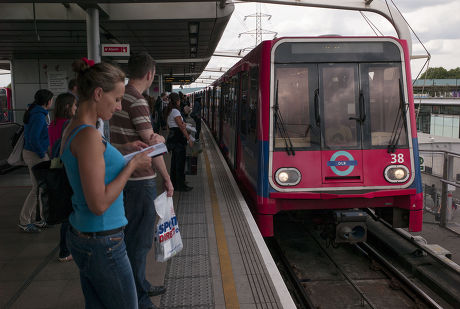 Dlr Train Arrives Canning Town Station Editorial Stock Photo - Stock ...
