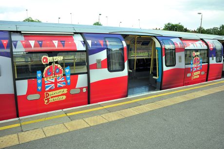 Jubilee Line Tube Train Painted Celebrate Editorial Stock Photo - Stock ...
