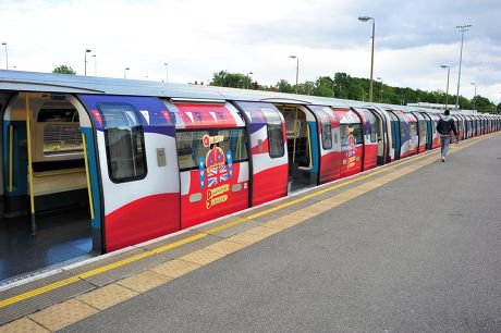 Jubilee Line Tube Train Painted Celebrate Editorial Stock Photo - Stock ...