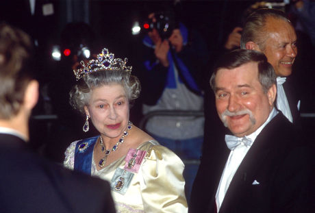Queen Elizabeth Ii Lech Walesa Editorial Stock Photo - Stock Image ...