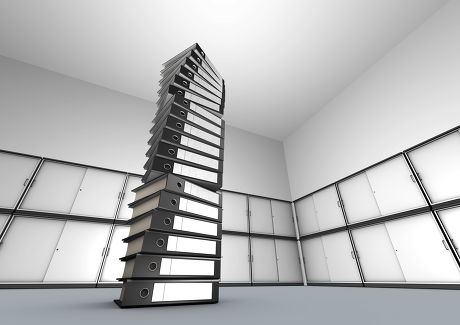 Stack Folders Front Modern File Cabinets Editorial Stock Photo - Stock ...
