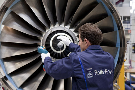 Rollsroyce Aircraft Engine Production Final Assembly Editorial Stock ...