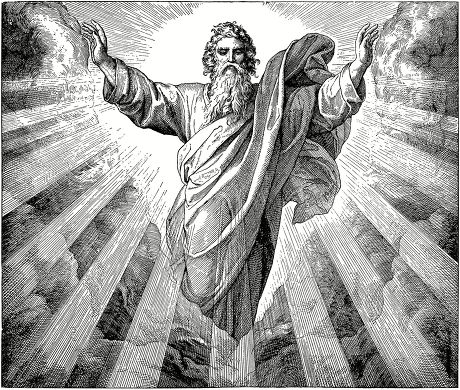 Woodcut God First Day Creation God Editorial Stock Photo - Stock Image ...