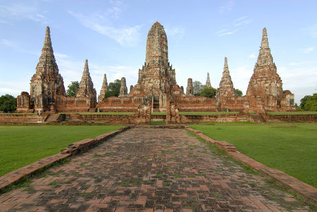 Towers Rising Above Temple Wat Chai Editorial Stock Photo - Stock Image ...