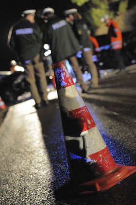 Police Behind Traffic Cone Used Secure Editorial Stock Photo - Stock ...