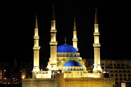 Khatem Alanbiyaa Mosque Night Beirut Lebanon Editorial Stock Photo ...