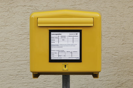 Yellow Mail Box German Post Office Editorial Stock Photo - Stock Image ...