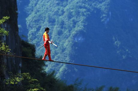 High Wire Walker Adil Hoshur Editorial Stock Photo - Stock Image ...